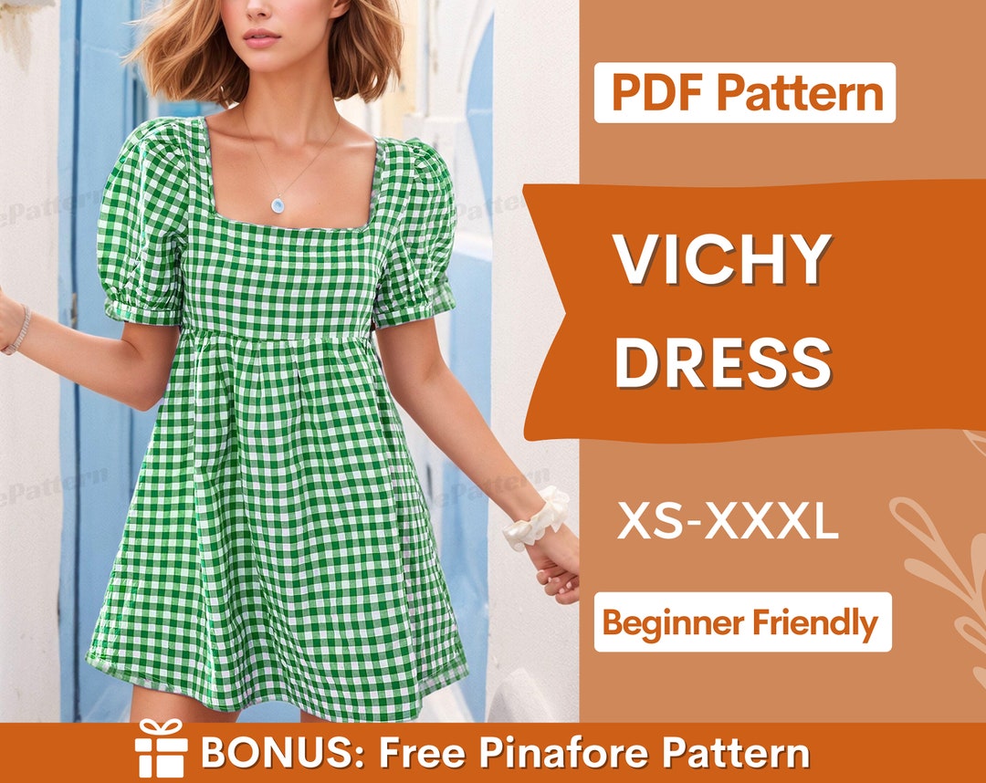 Smock Dress Pattern, Milkmaid Dress Sewing Pattern, Women Sewing ...