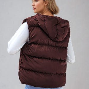 Puffer Vest Pattern Hoodie Puffer Vest Hooded Vest Women Sewing Pattern ...
