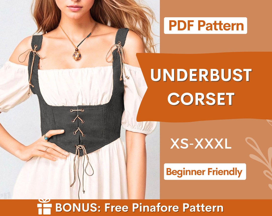 Underbust Corset Pattern Corset Top Pattern Sewing Patterns Women ...