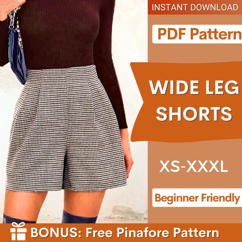 Wide Leg Shorts - Etsy