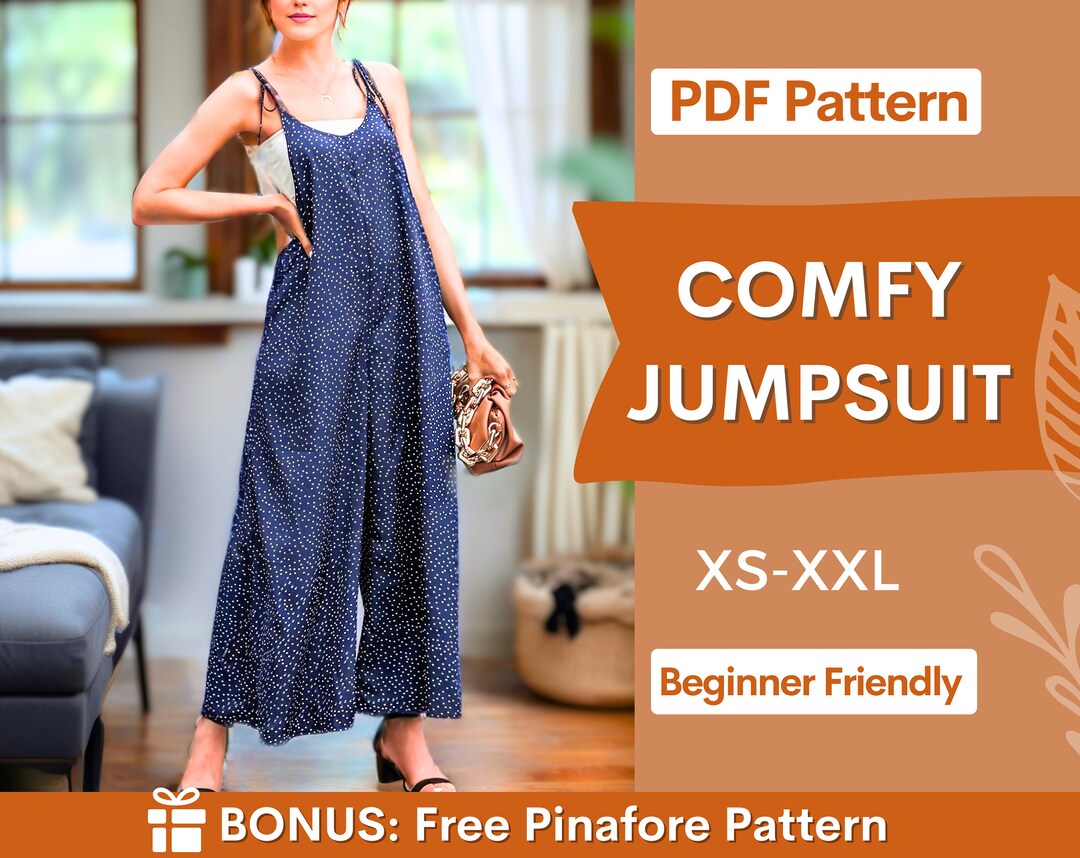 Jumpsuit Pattern XS-XXL Overalls Pattern Jumpsuit Sewing PDF Pattern ...