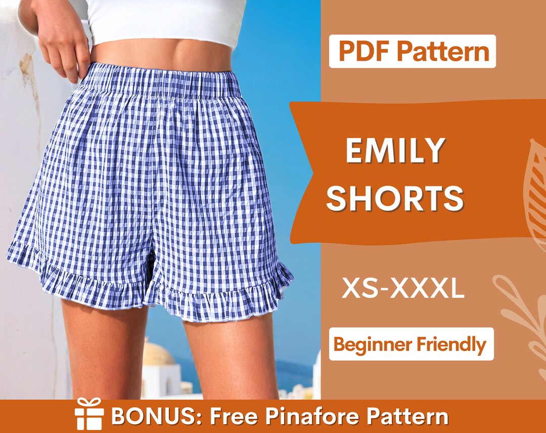 Shorts Sewing Pattern Women Shorts Pattern Beginner Shorts Elastic ...