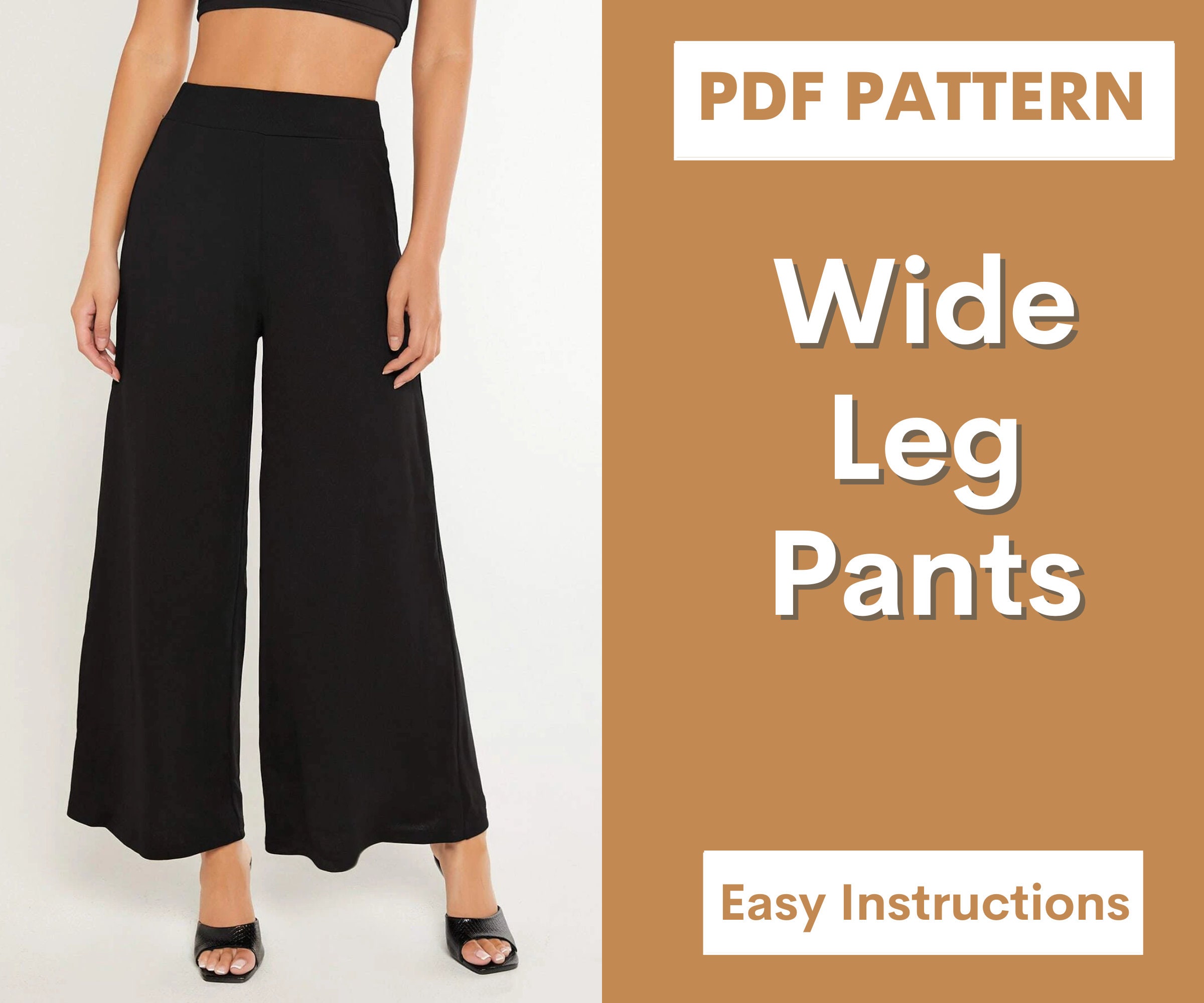 Pants Sewing Pattern Wide Leg Pants Sewing Pattern Wide - Etsy Australia