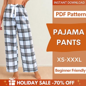 Pajama Pants Sewing Pattern, Women Pajama Pattern, Women Pajama Pants ...