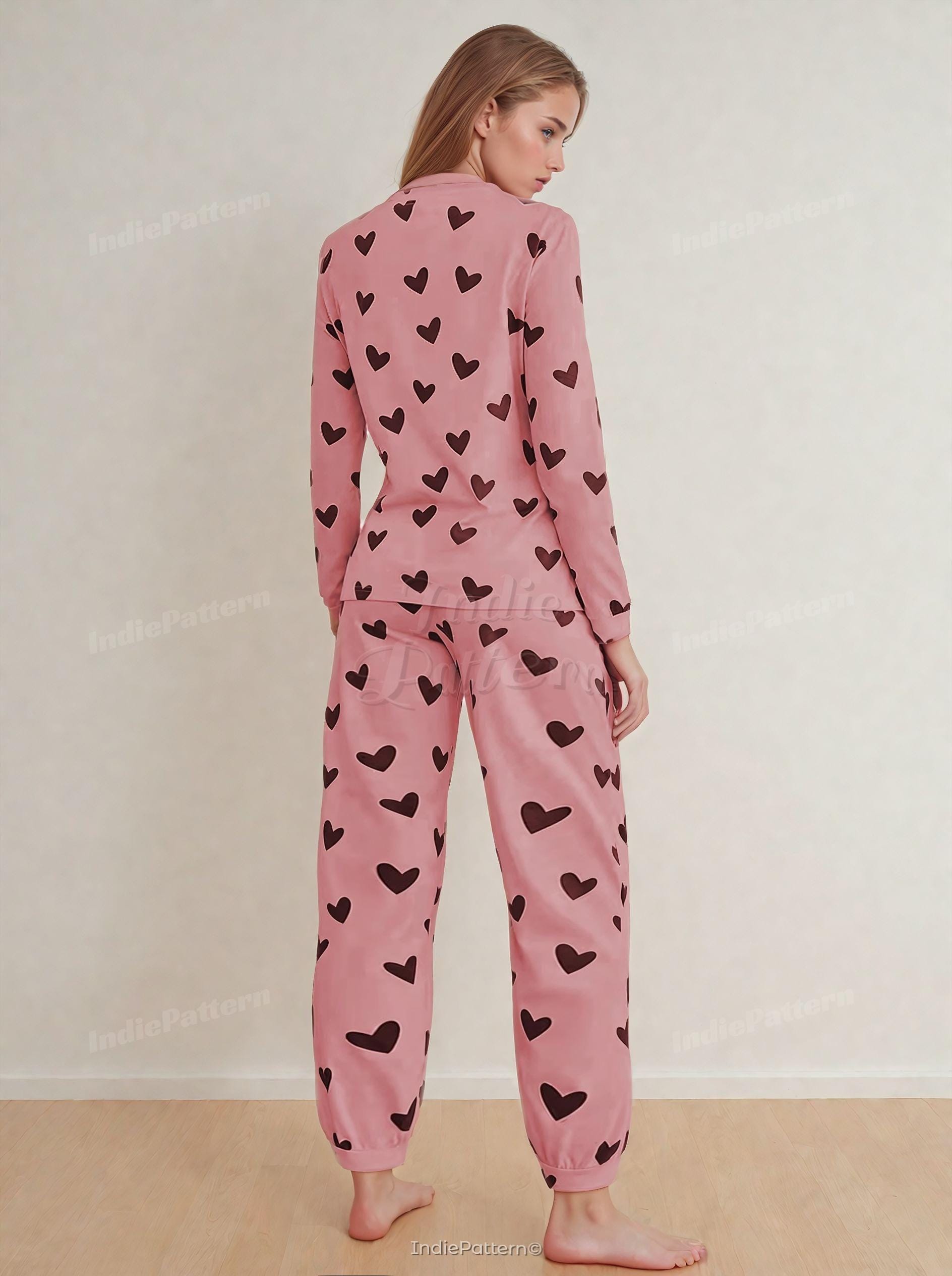Pajama Set Pattern for Women | Nightwear Pattern, Pyjama Sleepwear ...