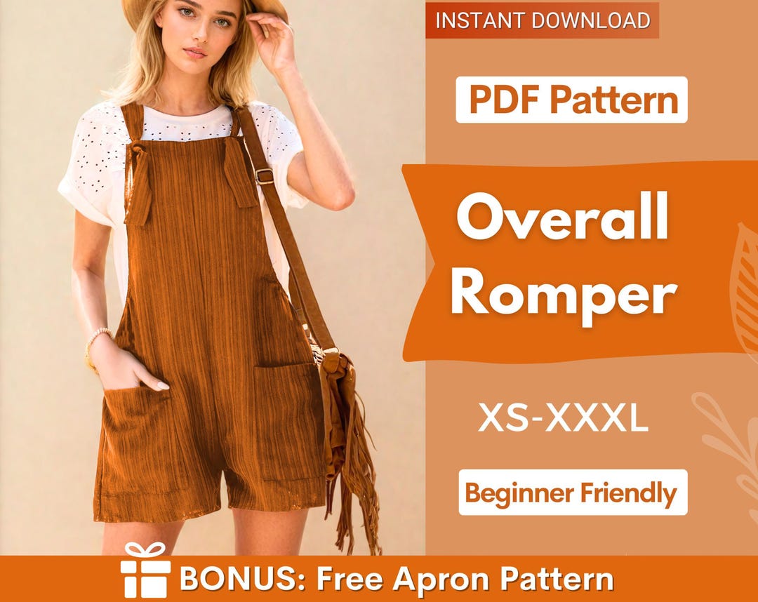 Romper Sewing Pattern, Jumpsuit Pattern, Overalls Pattern, Summer ...