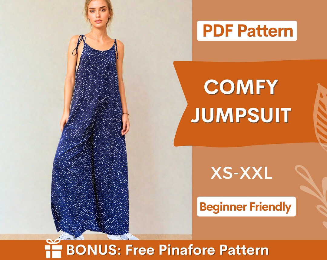 Jumpsuit Pattern XS-XXL Overalls Pattern Jumpsuit Sewing PDF Pattern ...