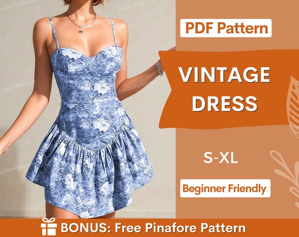 V-neck Slip Dress PDF Sewing Pattern for Women - Etsy Canada