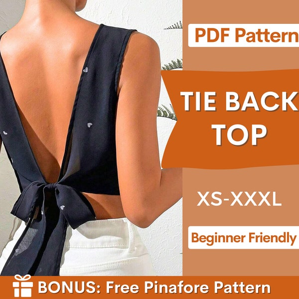 Tie Back Top Pattern - Etsy