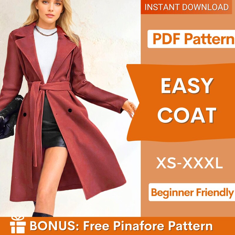 Wrap Coat Pattern - Etsy