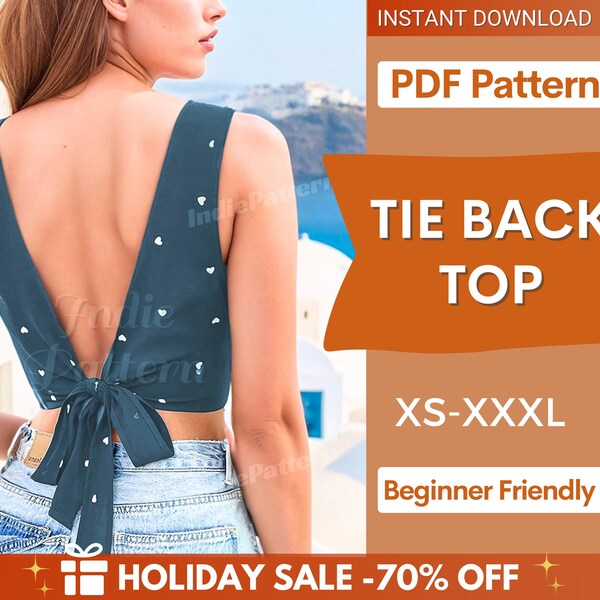Tie Back Top Pattern - Etsy