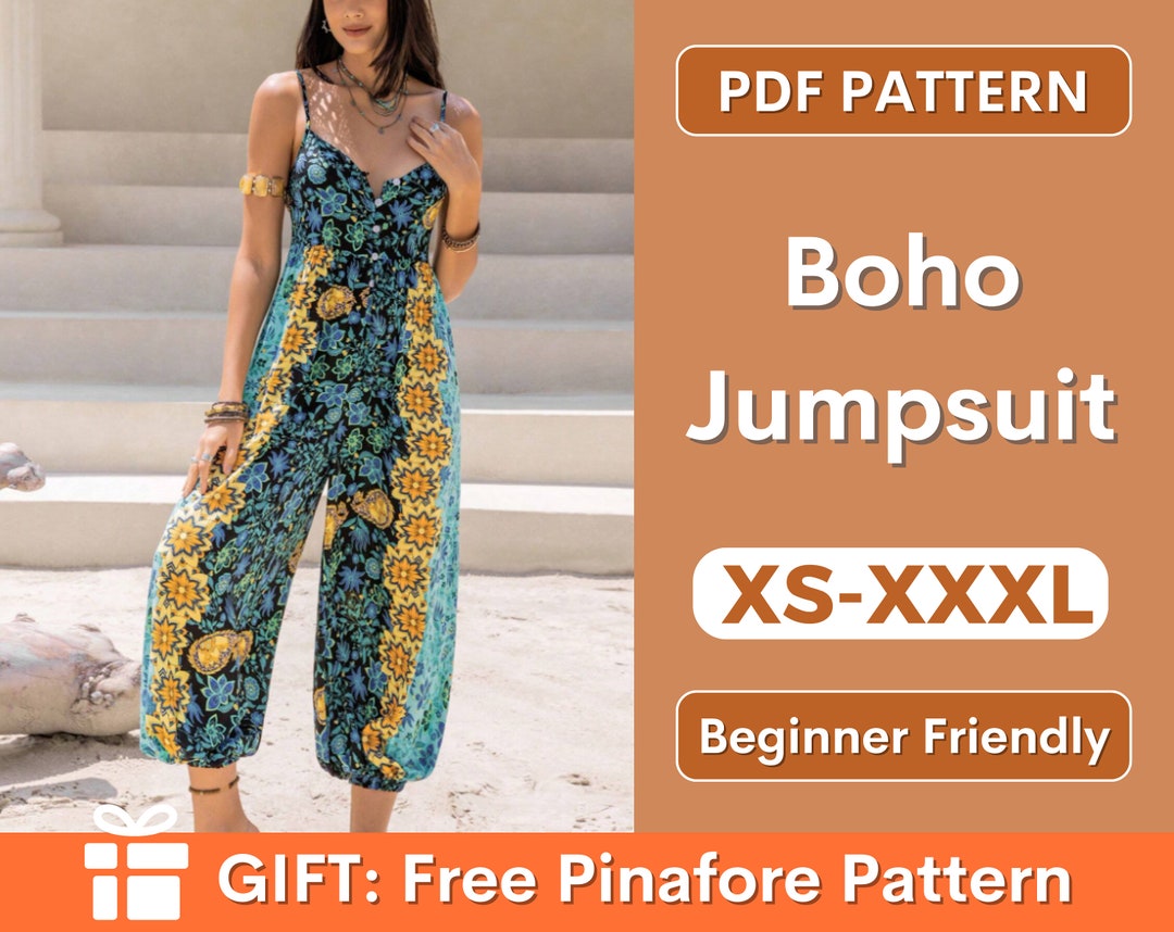 Jumpsuit Sewing Pattern Dungaree Pattern Womens Jumpsuit - Etsy