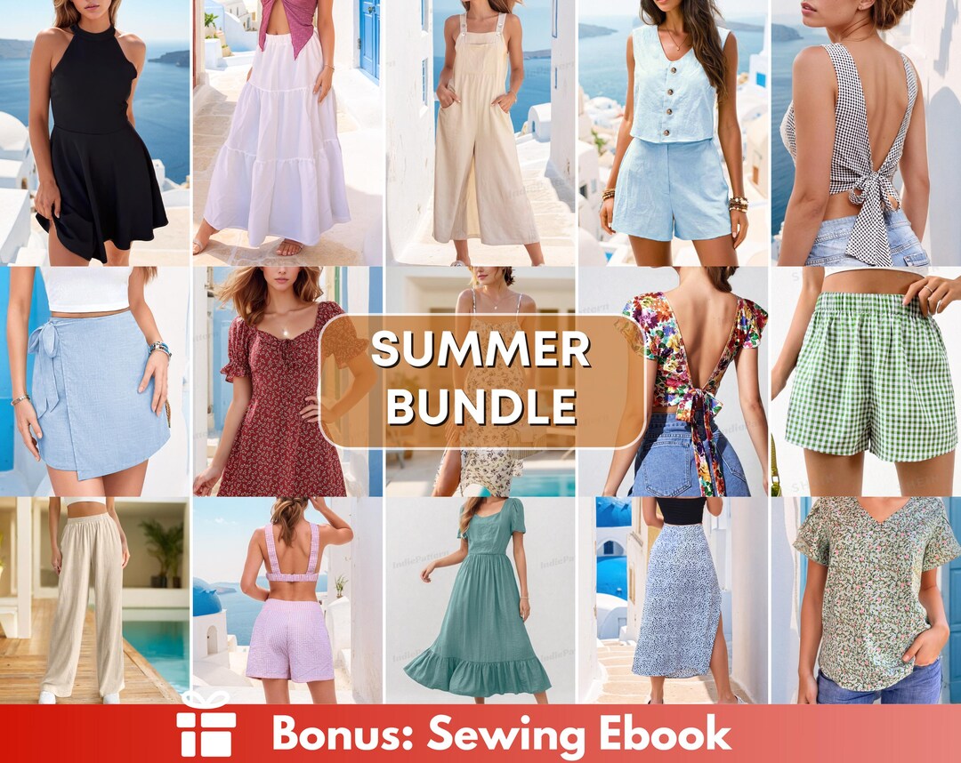 Summer Patterns Bundle | Women Patterns | Dress Pattern | Jumpsuit ...
