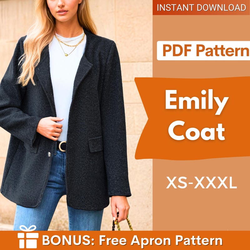 Coat Sewing Pattern - Etsy