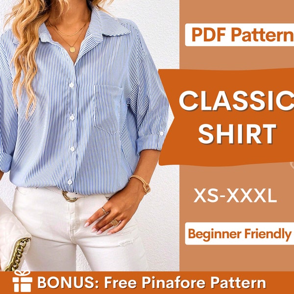 Womens Shirt Pattern - Etsy