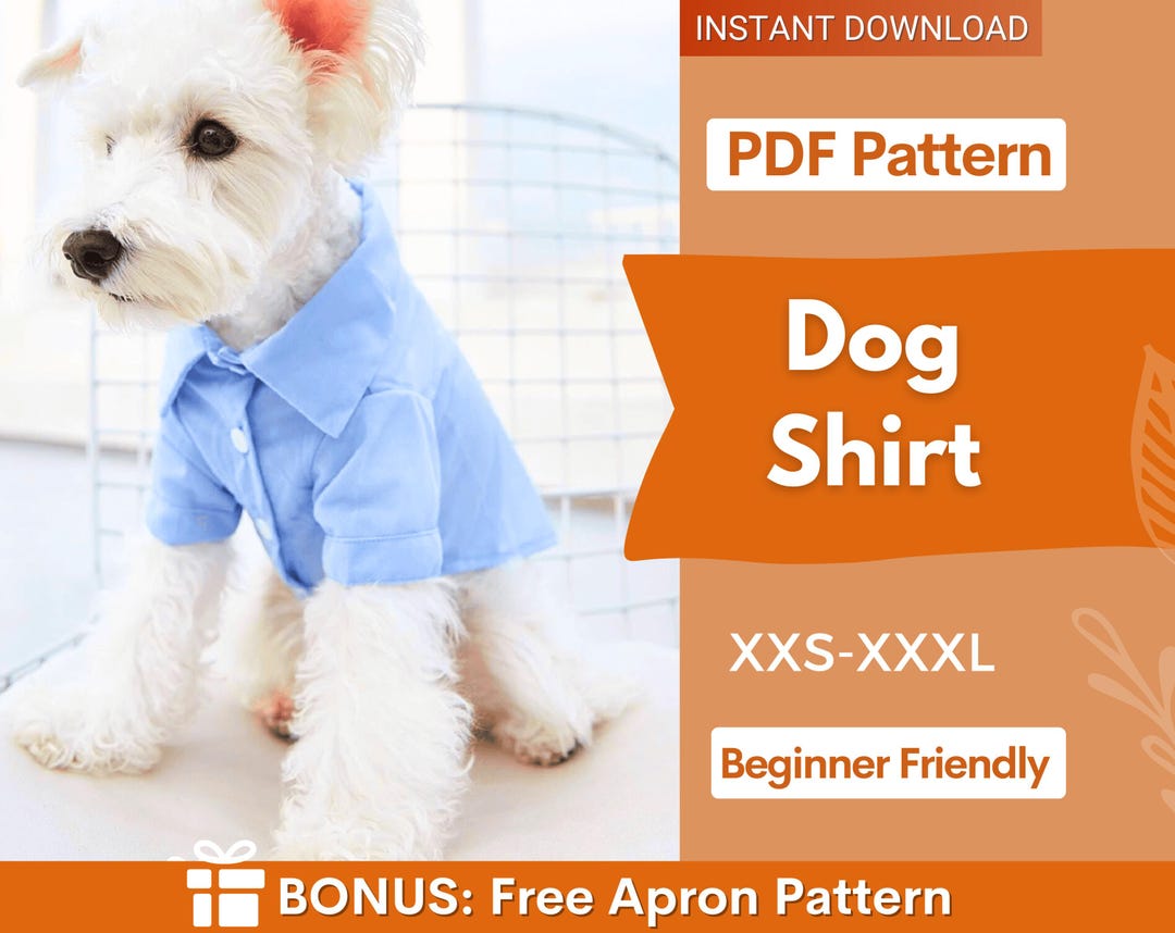 Dog Shirt Pattern, Dog Pattern, Dog Sewing Pattern, Dog Shirt Sewing ...