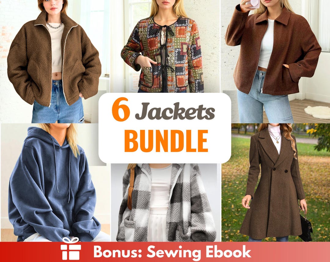 Jackets Sewing Patterns Bundle | Women Sewing Patterns | Coat Sewing ...