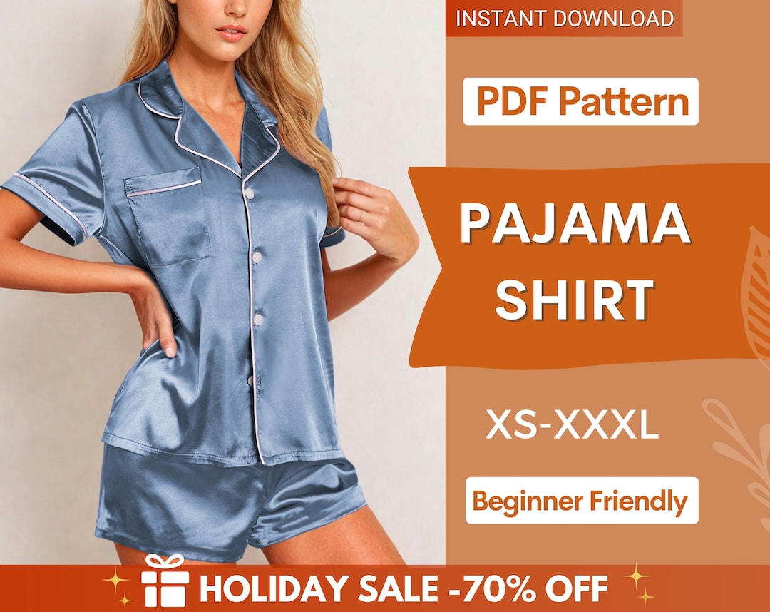 Pajama Sewing Pattern Pajama Top Pattern Women Sewing Pattern Easy ...