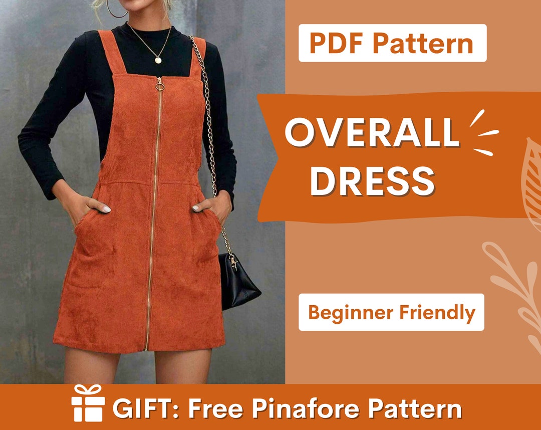 Overall Dress Sewing Pattern for Women PDF Women's Dress - Etsy