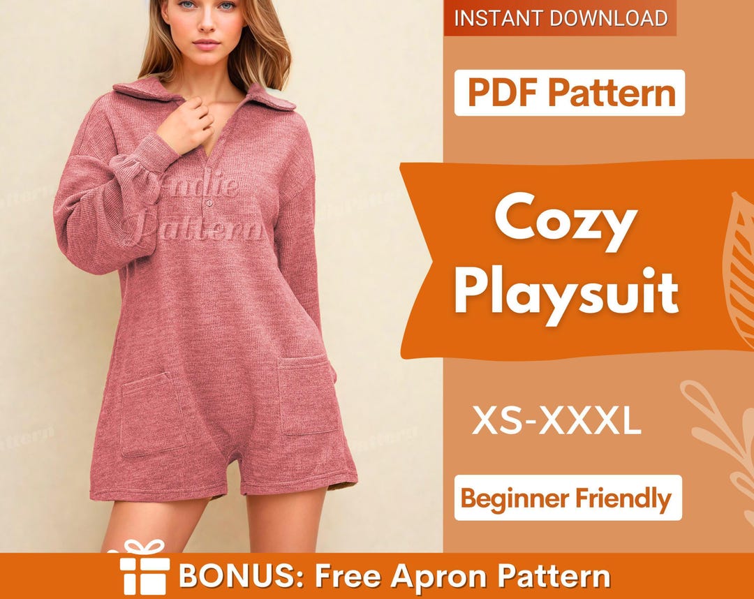 Cozy Playsuit Sewing Pattern | Sewing Patterns | Sewing Patterns for ...