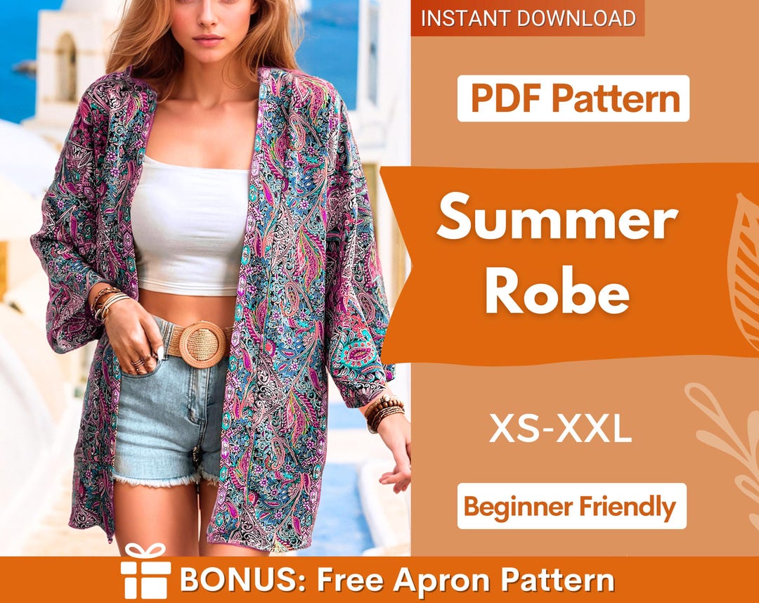 Robe Pattern | XS- XXL | Robe Digital PDF Sewing Pattern | Women ...