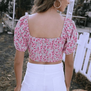 Puff Sleeve Blouse Pattern, Milkmaid Top Pattern, Sewing Pattern Top ...