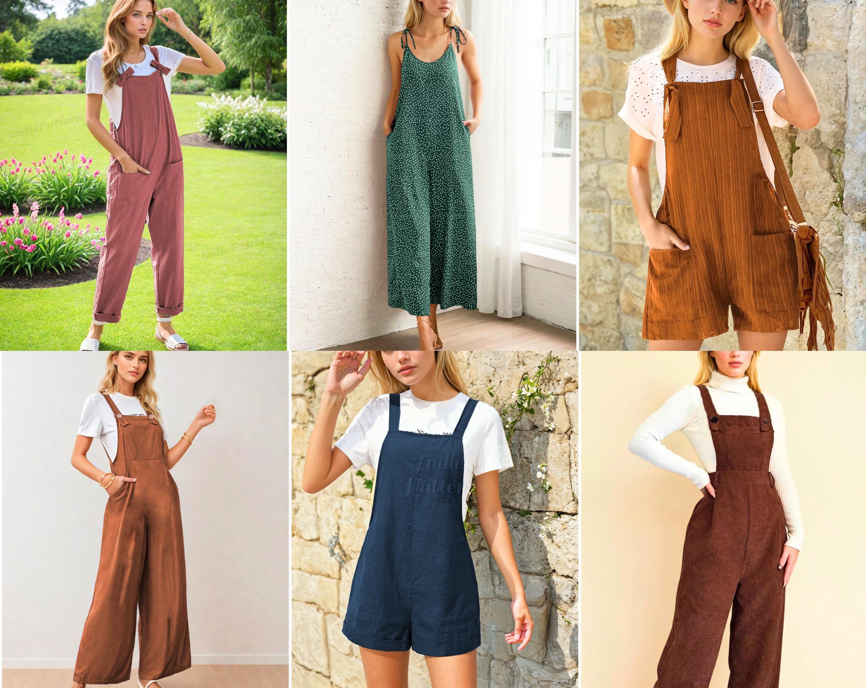 Romper Sewing Patterns Bundle +6 | Women Sewing Pattern | Overalls ...