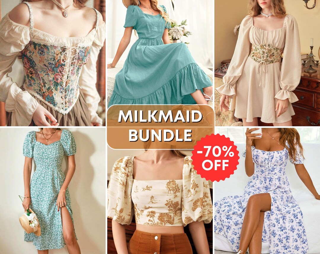 Milkmaid Sewing Patterns Cottagecore Patterns Dress - Etsy