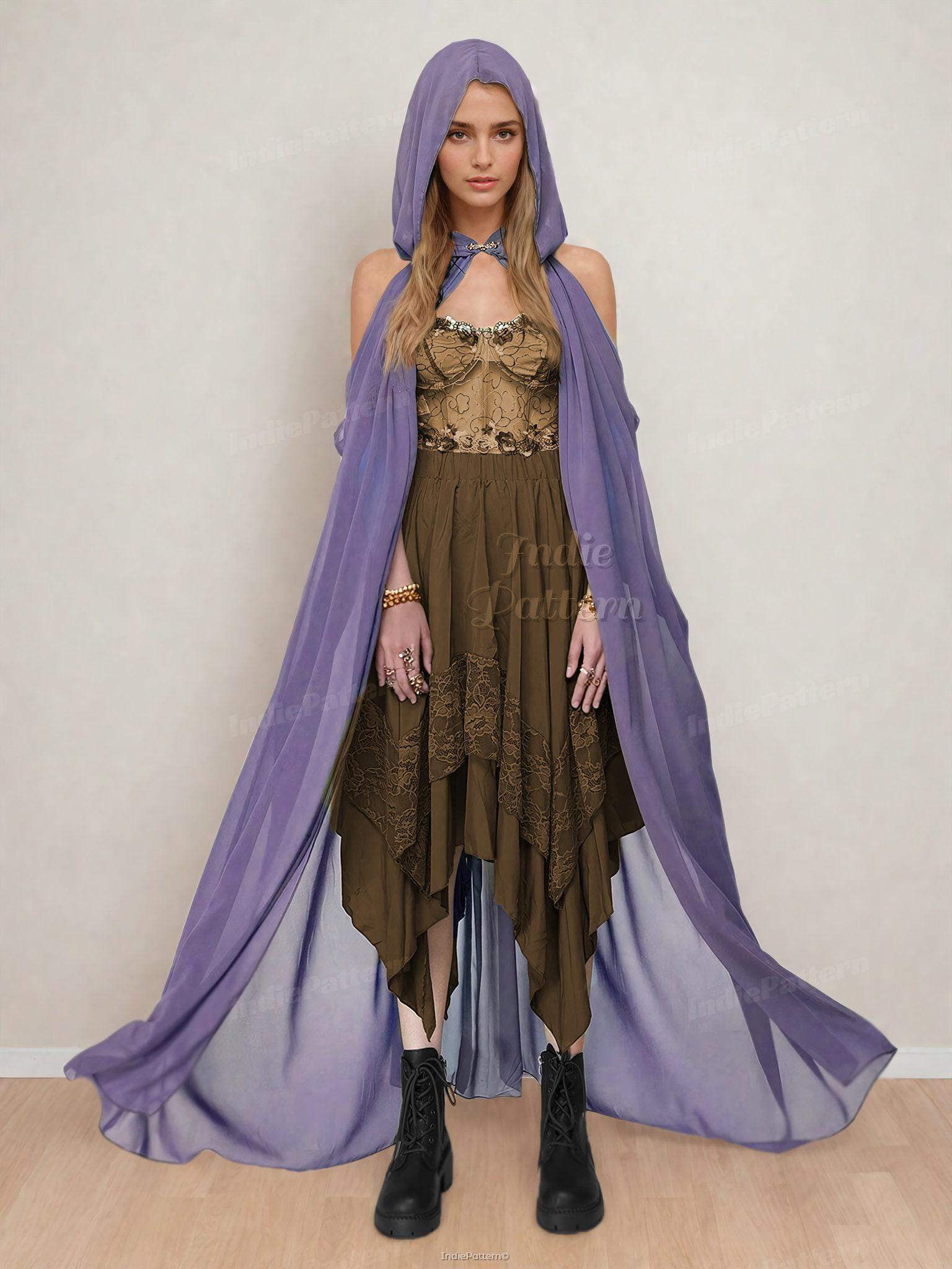 Mystic Cloak Pattern, Cloak Pattern, Cape Sewing Pattern, Renaissance ...