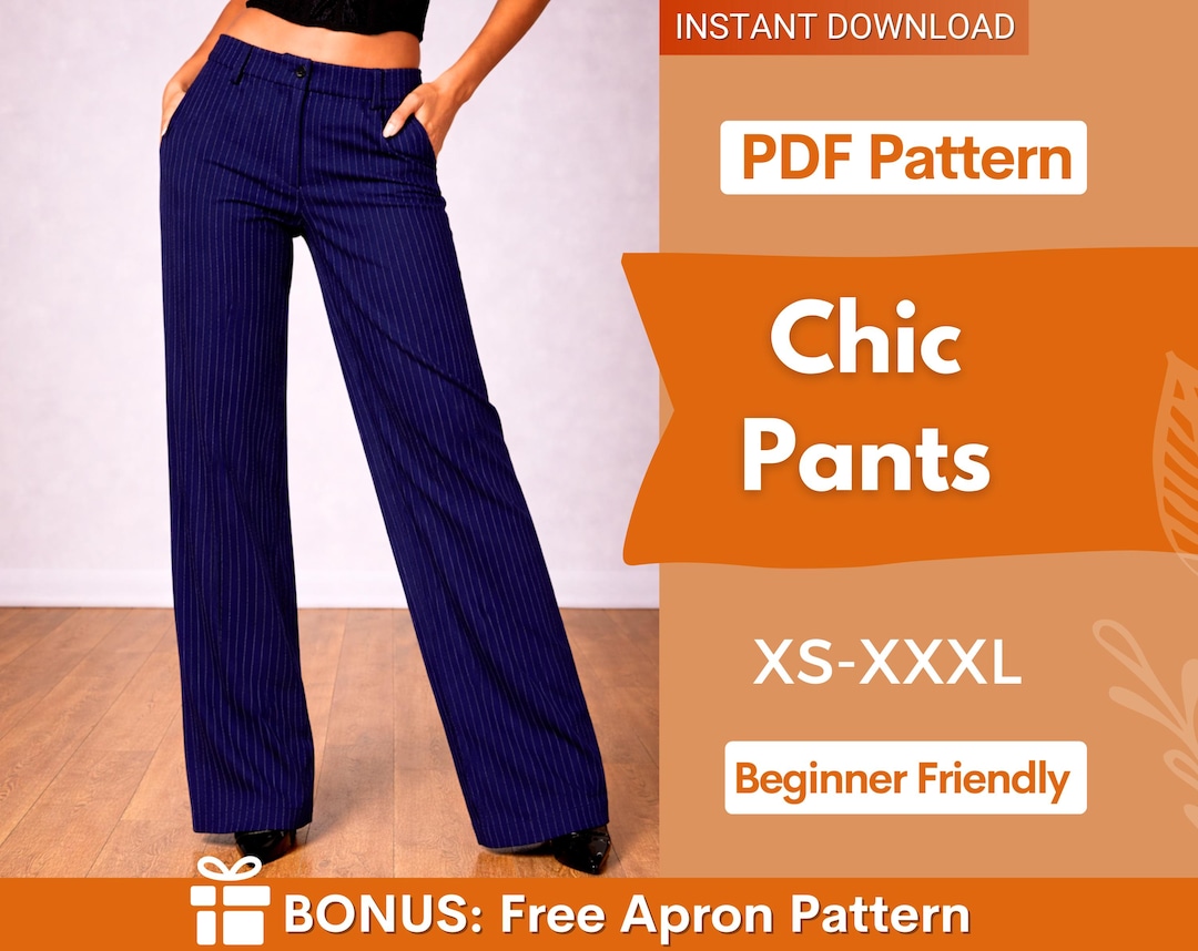 Pants Sewing Pattern for Women | Sewing Patterns | Trousers Pattern ...