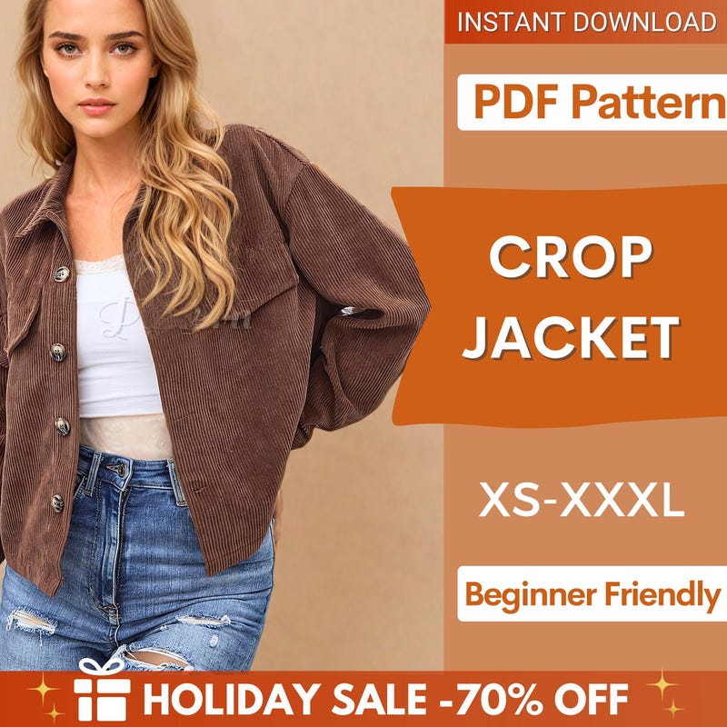 Crop Jacket Pattern - Etsy