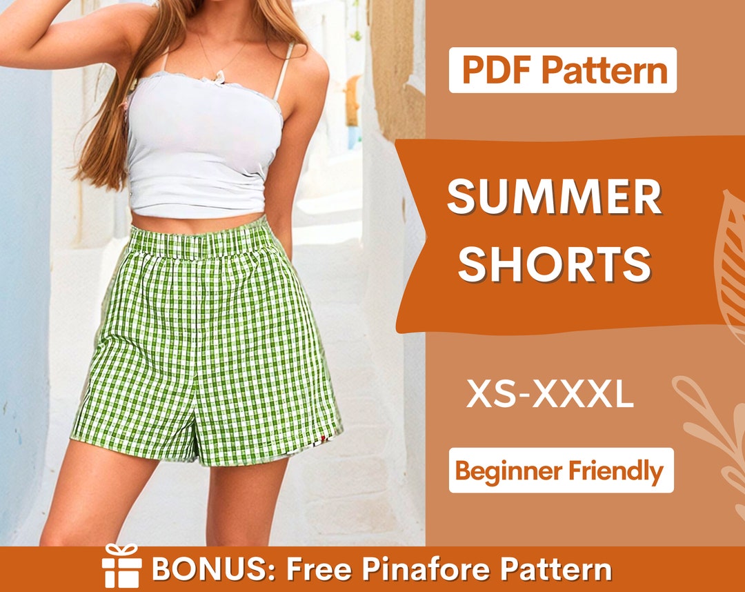 Summer Shorts Pattern Women Shorts Pattern Beginner Shorts Pattern ...