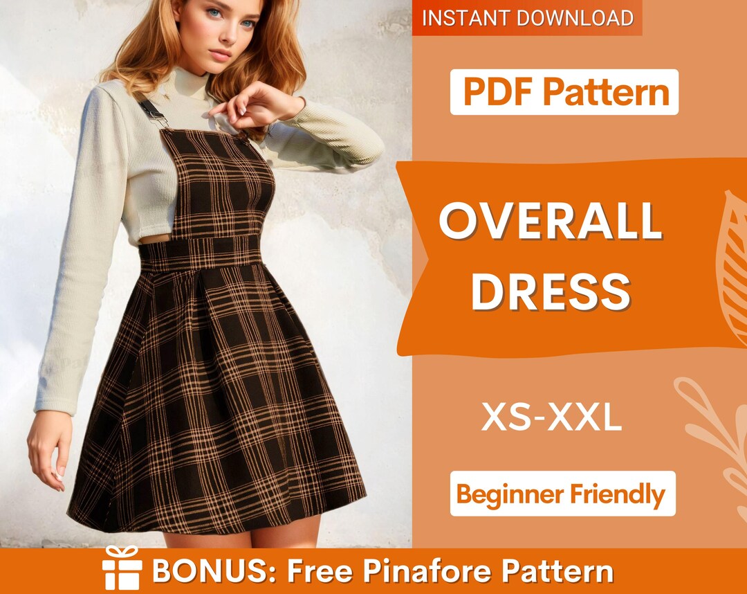 Overall Dress Pattern, Sewing Pattern, Dress Pattern, Women Sewing ...