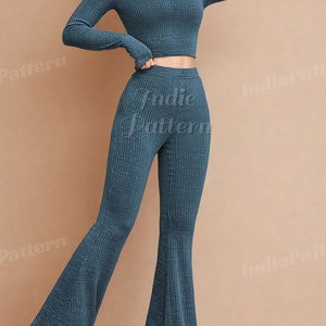 Flare Leg Pants Pattern Wide Leg Pants Pattern Comfy Pants Sewing ...