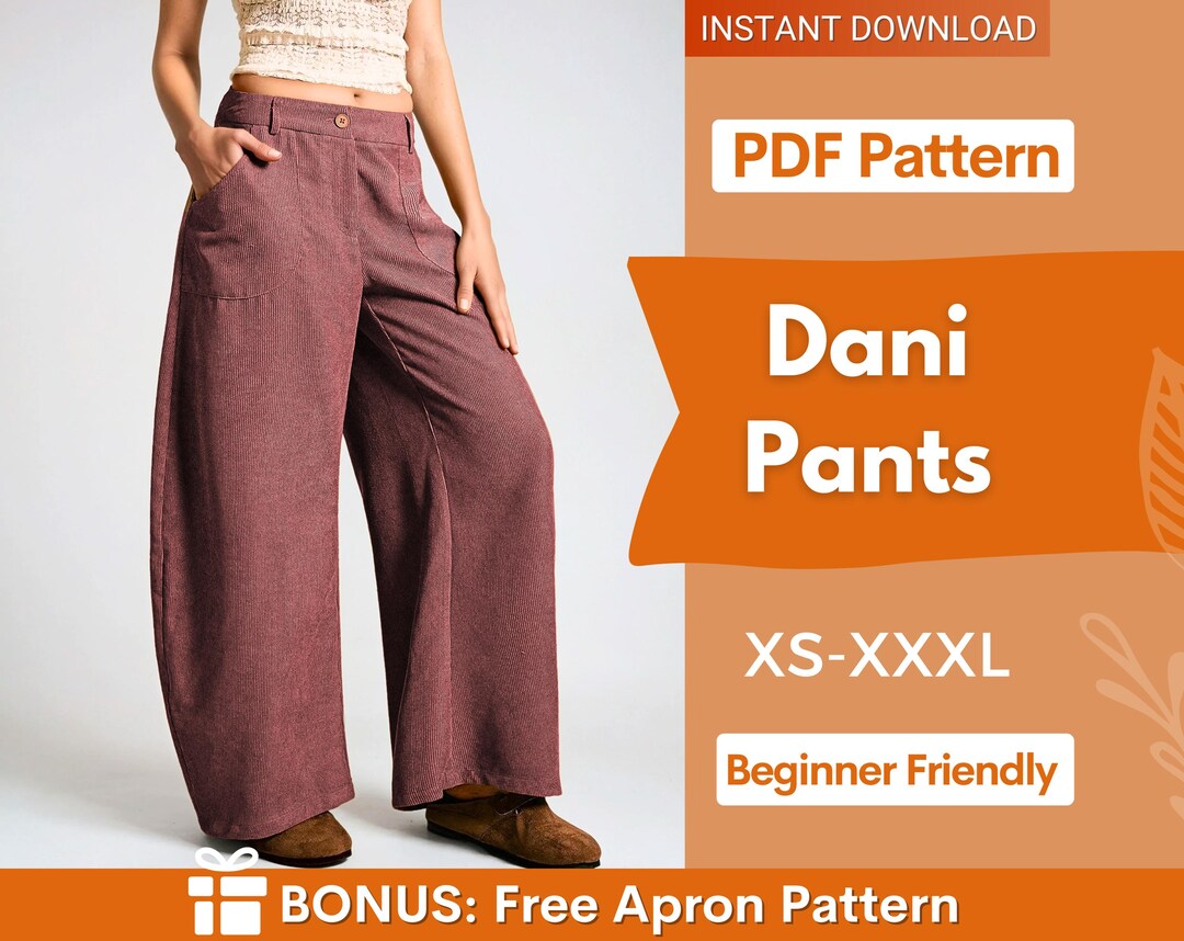 Wide Leg Pants Sewing Pattern for Women | Pants Pattern | Sewing ...