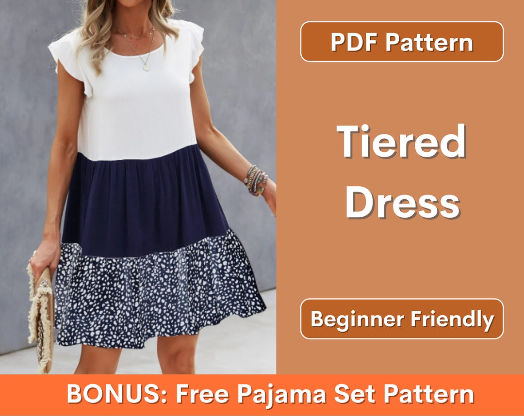 Tiered Dress Sewing Pattern for Women PDF Summer Dress - Etsy