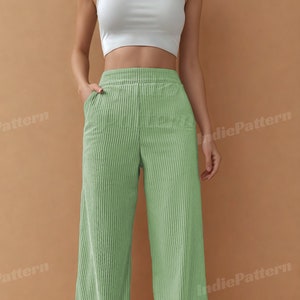 Straight Leg Pants Sewing Pattern Trousers Pattern Pants Pattern Women ...