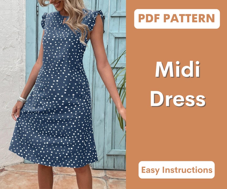 Dress Sewing Pattern Ruffle Dress Pattern Easy Dress - Etsy