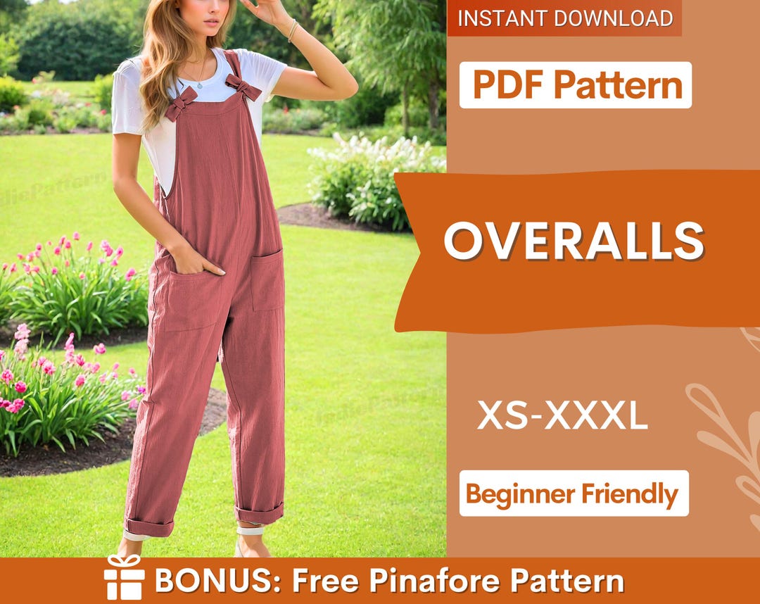 Overall Jumpsuit Pattern, Meadow Overalls, Overalls Pattern, Pattern ...
