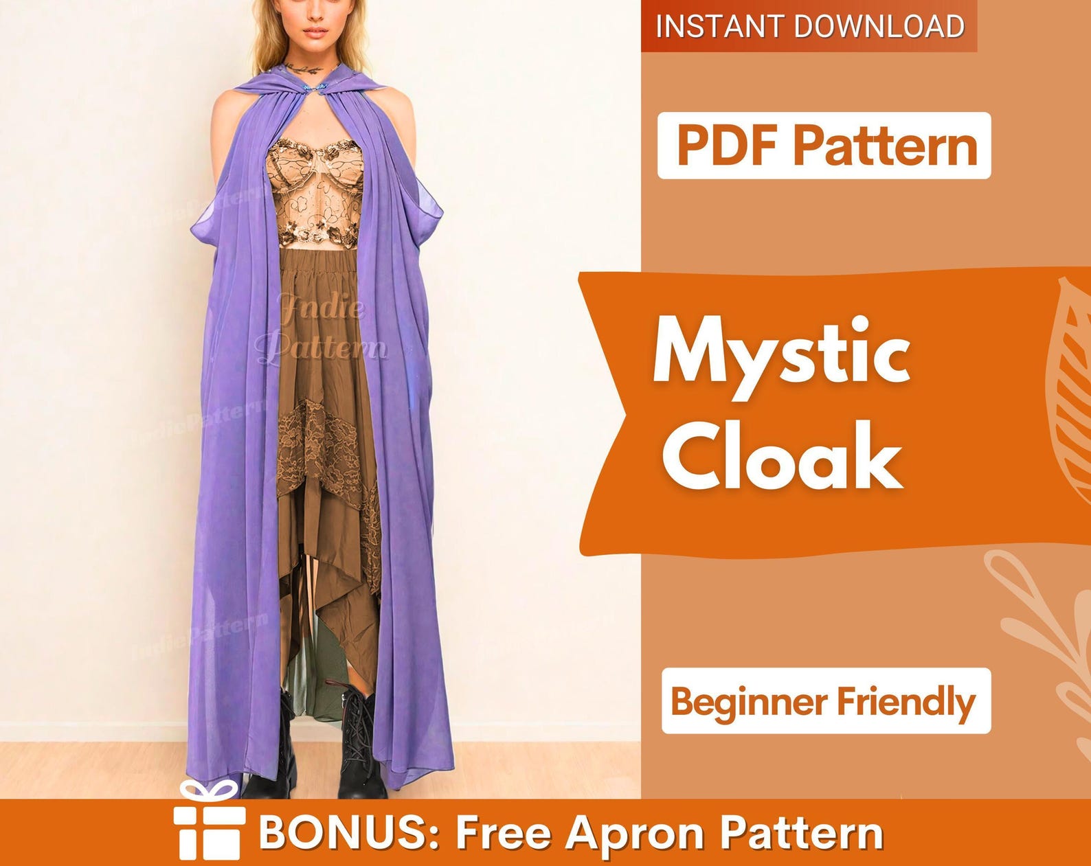 Mystic Cloak Pattern, Cloak Pattern, Cape Sewing Pattern, Renaissance ...