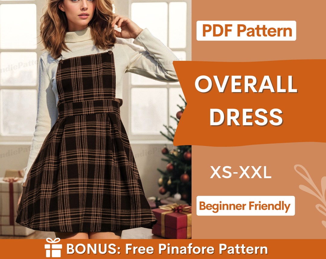 Overall Dress Pattern, Sewing Pattern, Dress Pattern, Women Sewing Pattern, Overall Pattern ...