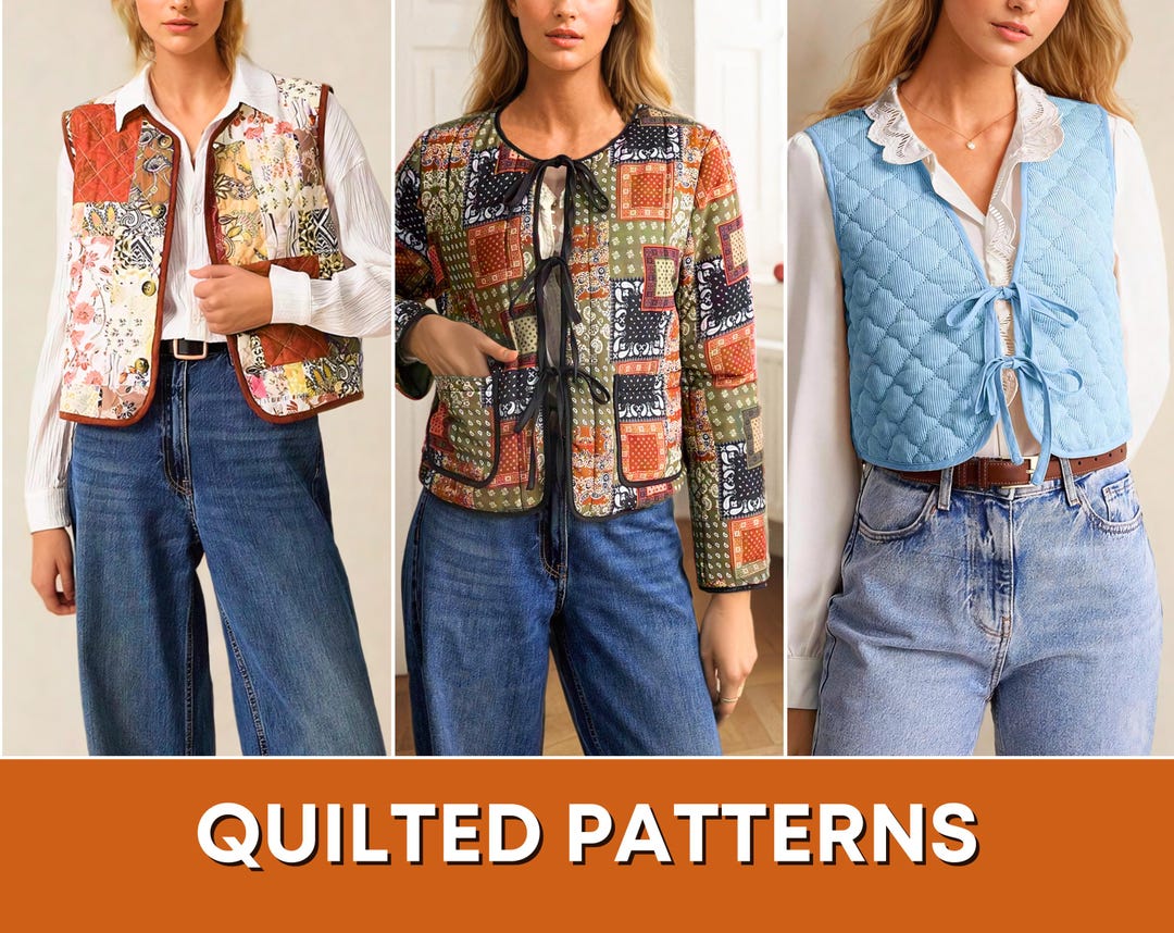 Quilted Sewing Patterns | Women Patterns | Sewing Patterns | Vest ...