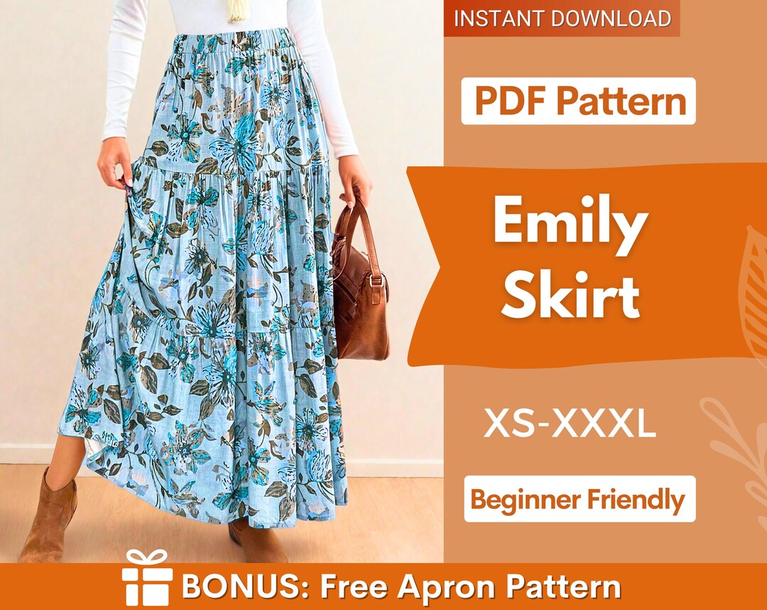 Maxi Skirt Sewing Pattern | Skirt Pattern | Long Skirt Pattern ...