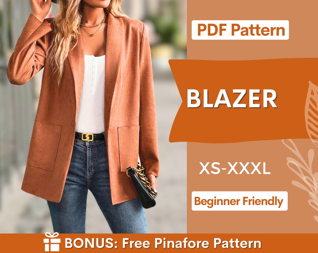 Blazer Women Sewing Pattern Jacket Sewing Pattern Sewing Pattern Women ...