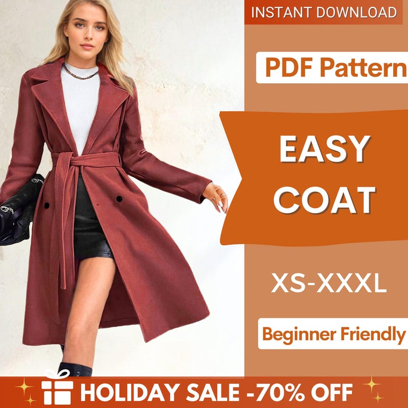 Wrap Coat Pattern - Etsy