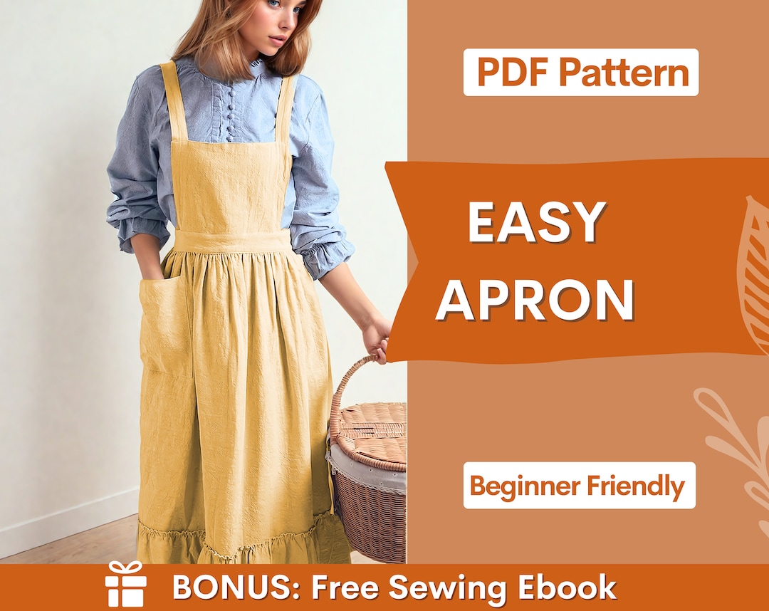 Apron Sewing Pattern, Sewing Patterns, Pinafore Pattern, Women Patterns ...