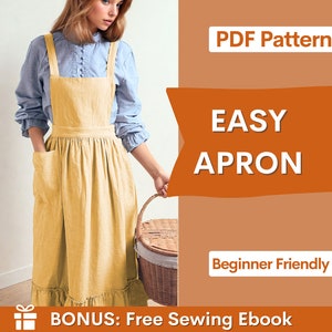 Apron Sewing Pattern, Sewing Patterns, Pinafore Pattern, Women Patterns ...