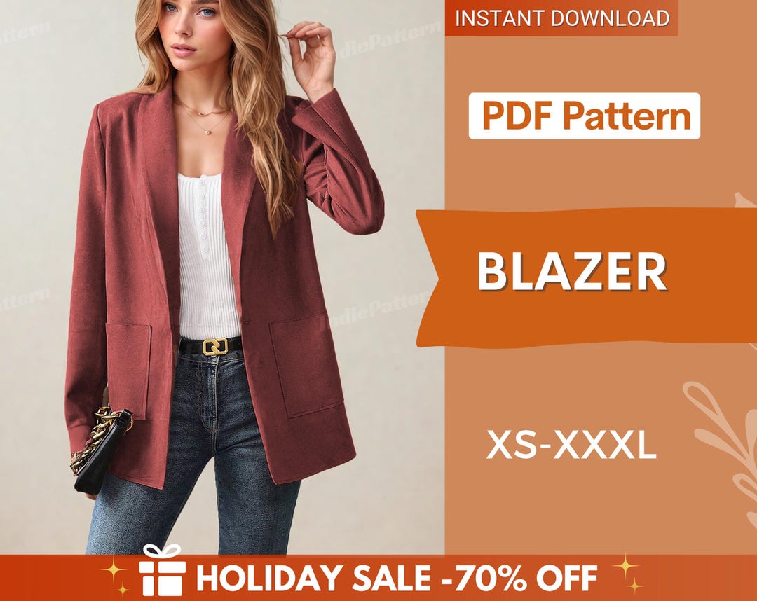 Blazer Women Sewing Pattern Jacket Sewing Pattern Sewing Pattern Women ...