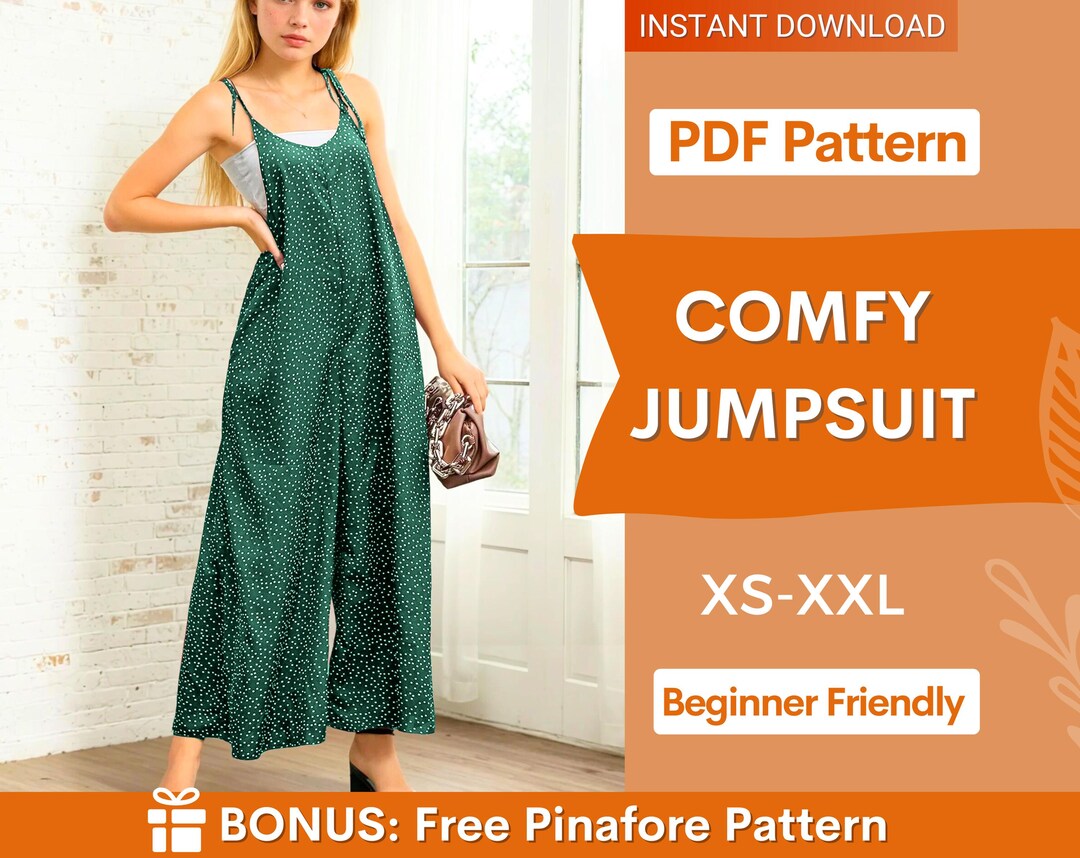 Jumpsuit Pattern | XS-XXL | Overalls Pattern | Jumpsuit Sewing PDF ...