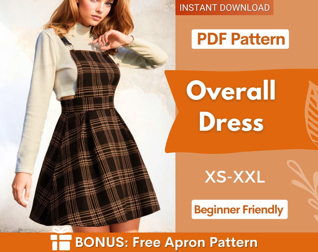 Overall Dress Pattern, Sewing Pattern, Dress Pattern, Women Sewing ...